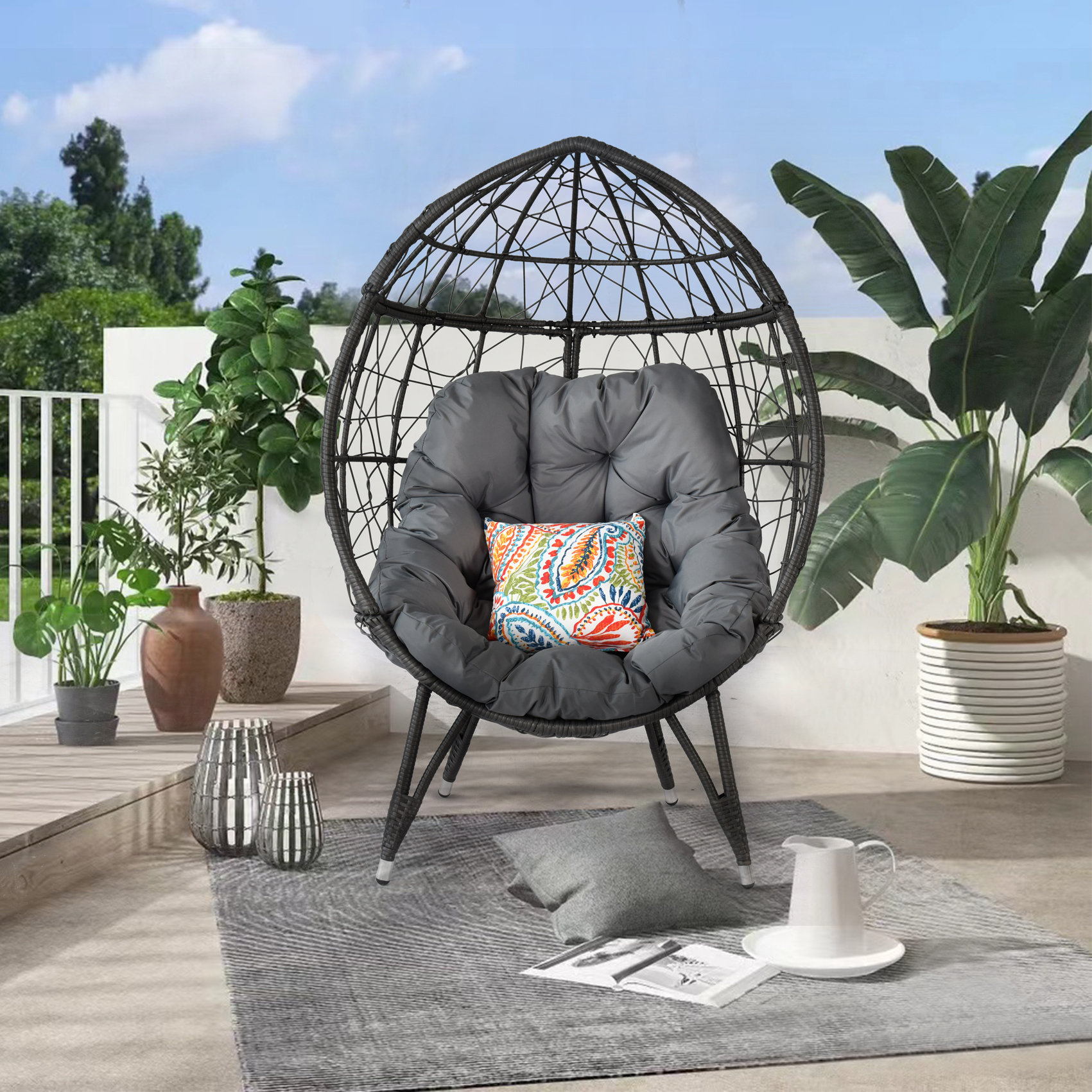 Dakota Fields Dair 1 Person Egg Chair | Wayfair