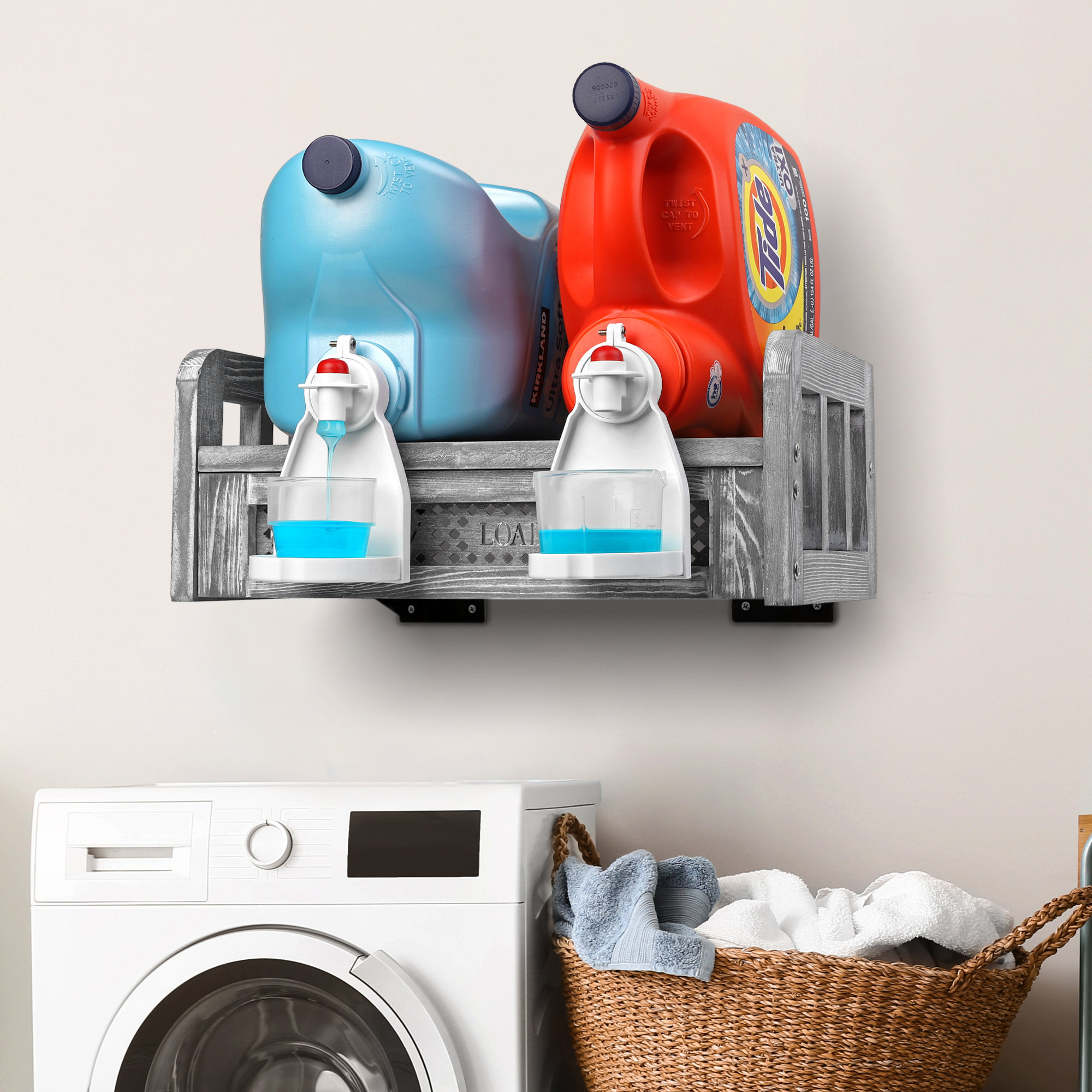 Bekitchen Wood Wall Mounted Laundry Room Organizer | Wayfair