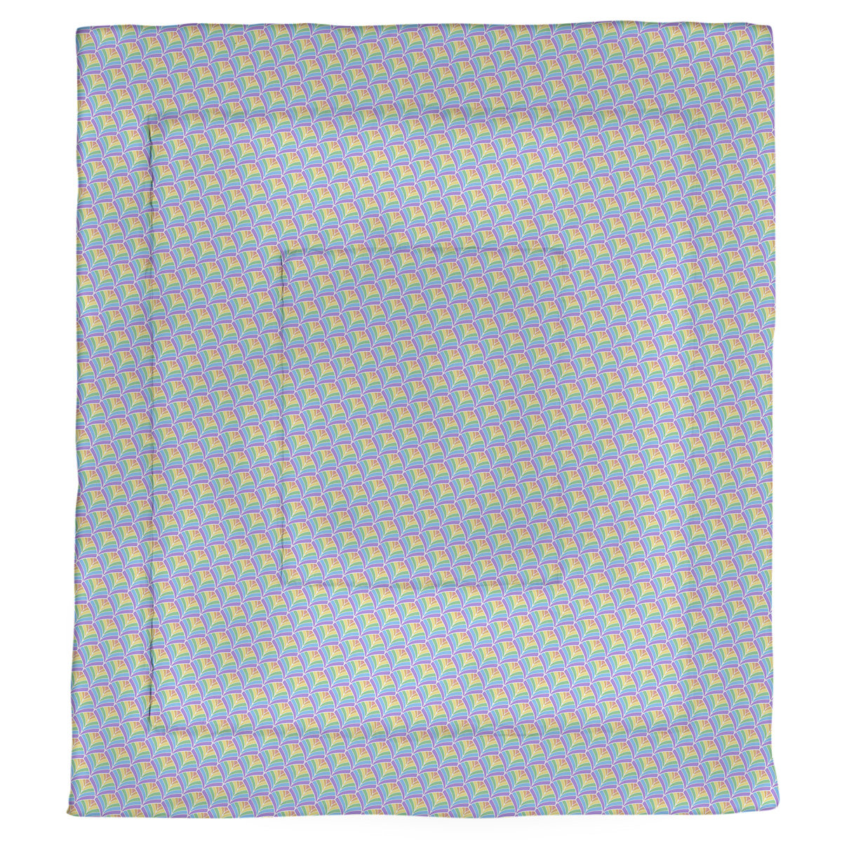 ArtVerse Katelyn Elizabeth Rainbow Scales Single Reversible Comforter ...