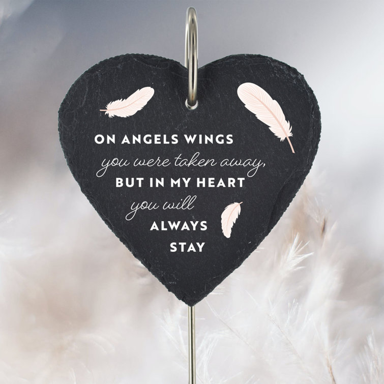 Dakota Fields Borghi Waterproof Slate Heart Grave Marker People ...