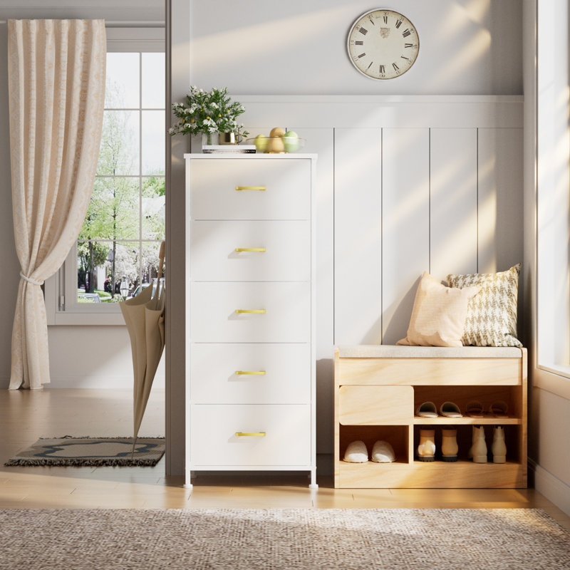 Rebrilliant 5-Drawer Dresser for Bedroom, Tall Dresser for Closet ...