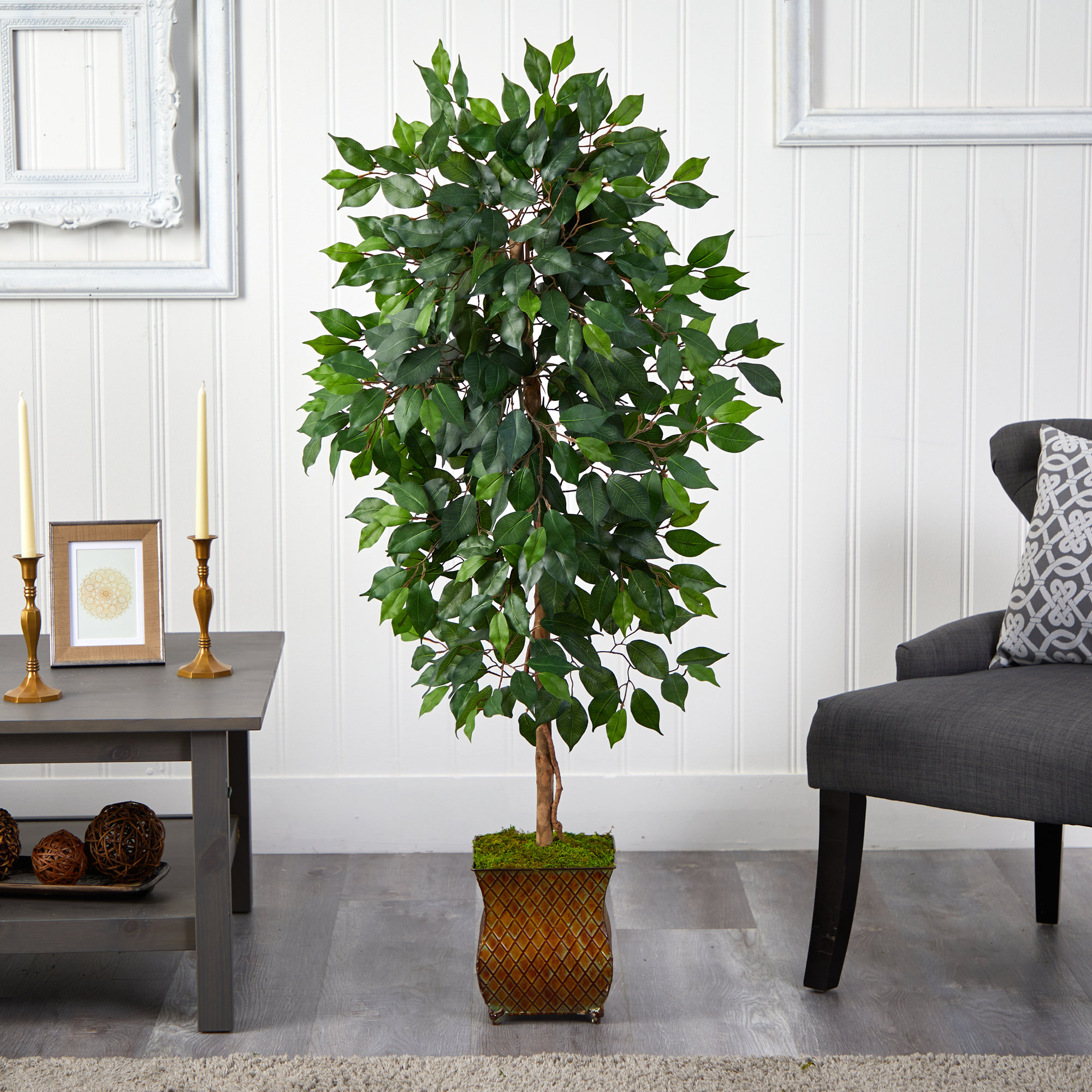 Primrue 51" Artificial Ficus Tree in Planter & Reviews | Wayfair