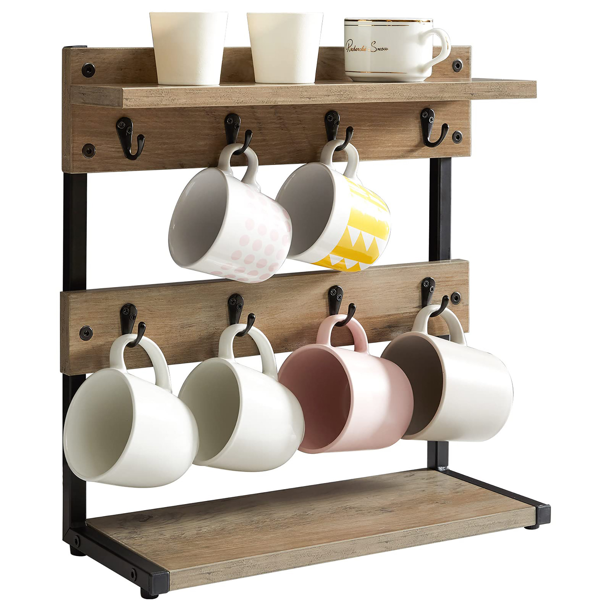 Ophelia & Co. Double-layer countertop mug rack | Wayfair