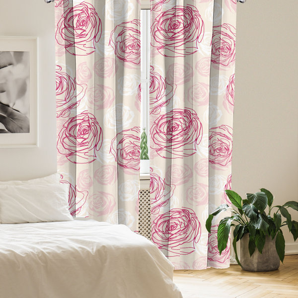 Bungalow Rose Siara Microfiber Semi-Sheer Curtain Panel Pair | Wayfair