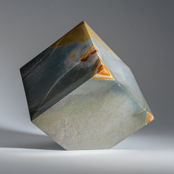 Astro Gallery of Gems Polished Polychrome Jasper Cube from Madagascar ...