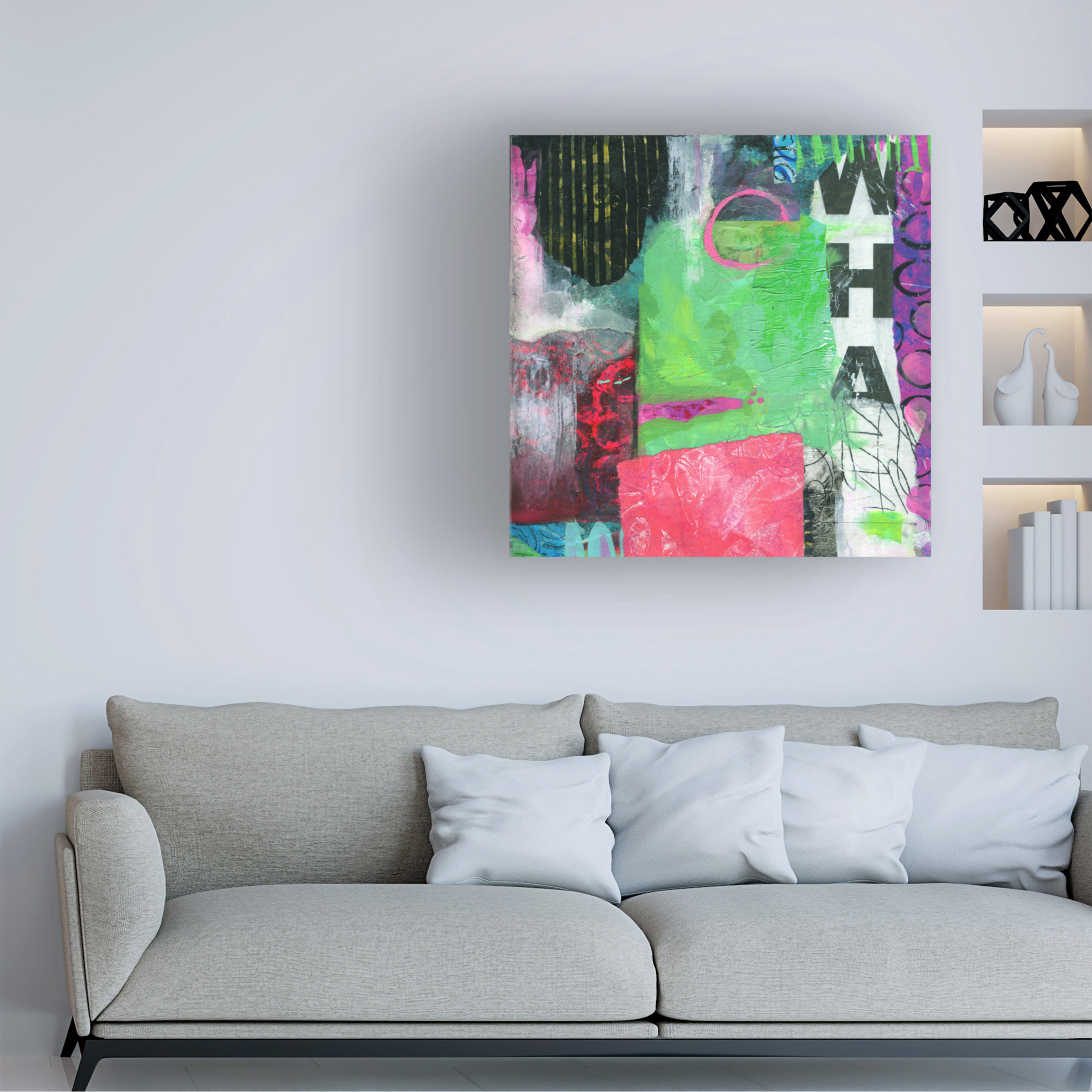 Trademark Fine Art Abstract Whatever Framed On Canvas Painting | Wayfair