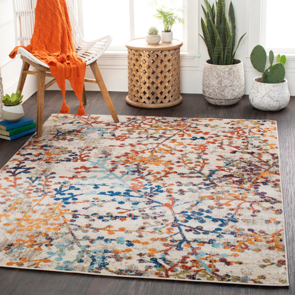 Charlton Home® Sam Floral Indoor Rug & Reviews | Wayfair