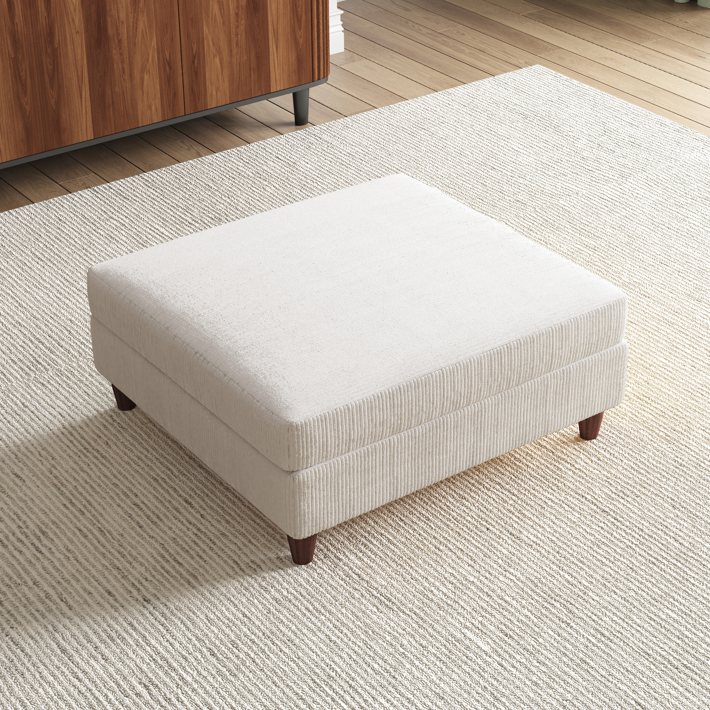 Pia Ricco Mordecai 97Cm Wide Square Footstool Ottoman | Wayfair.co.uk