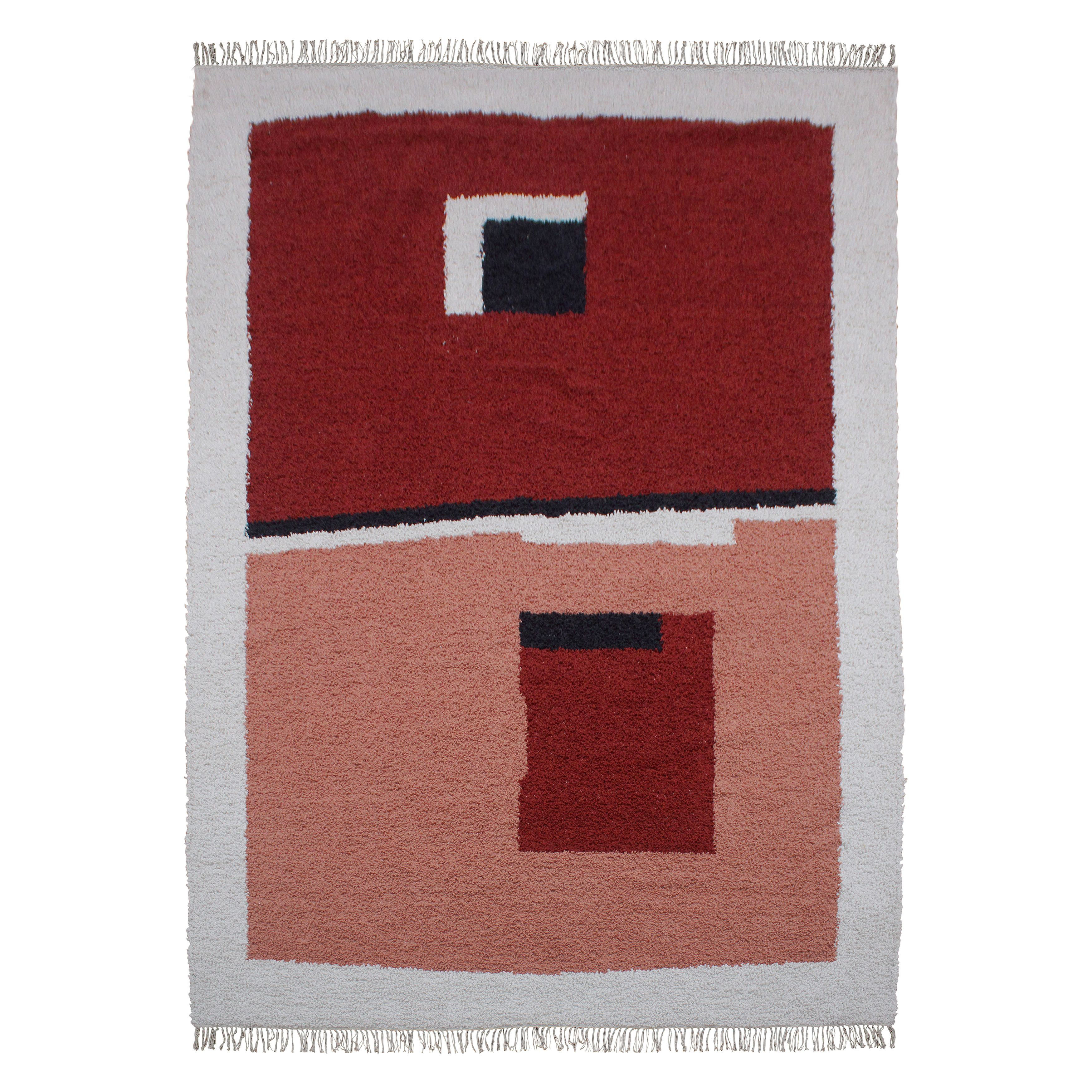 Hokku Designs Rectangle Malcomb Abstract Handmade Flatweave Polyester ...