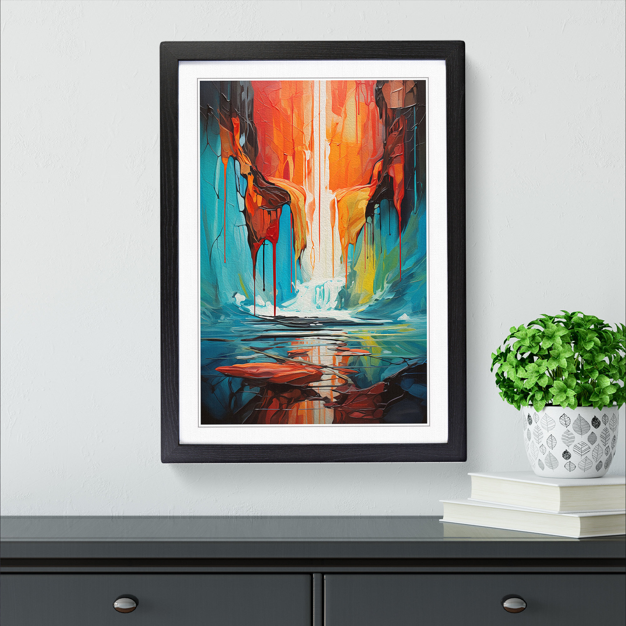 Big Box Art Waterfall Abstract | Wayfair.co.uk