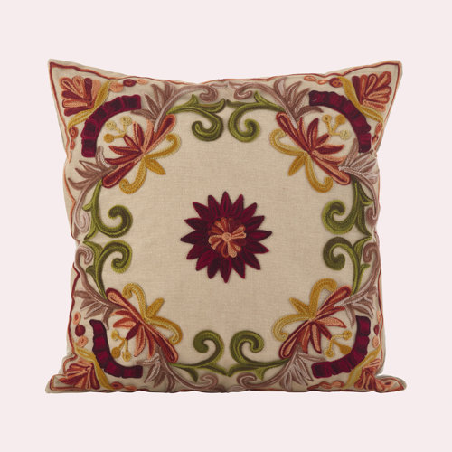 Kelly Clarkson Home Wells Embroidered Throw Pillow & Reviews | Wayfair