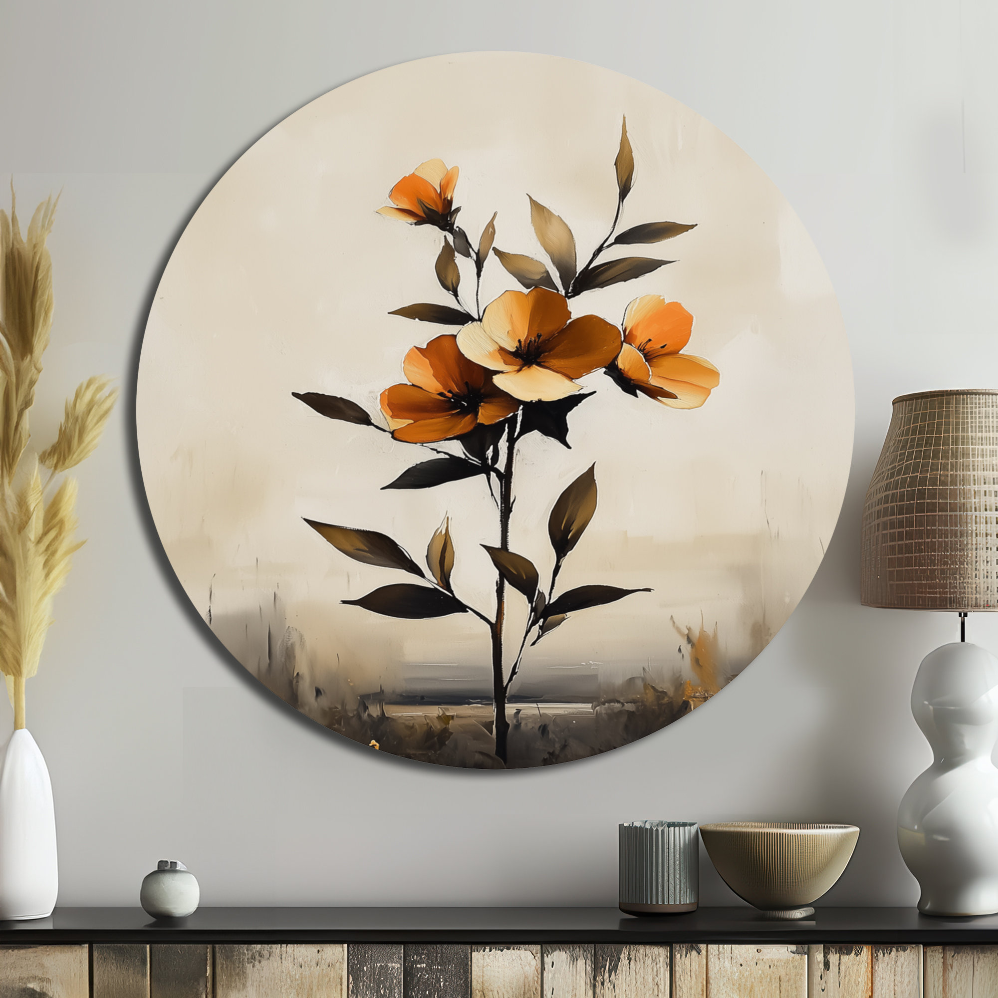 Winston Porter Monochrome Marigold Solitude I - Traditional Orange ...