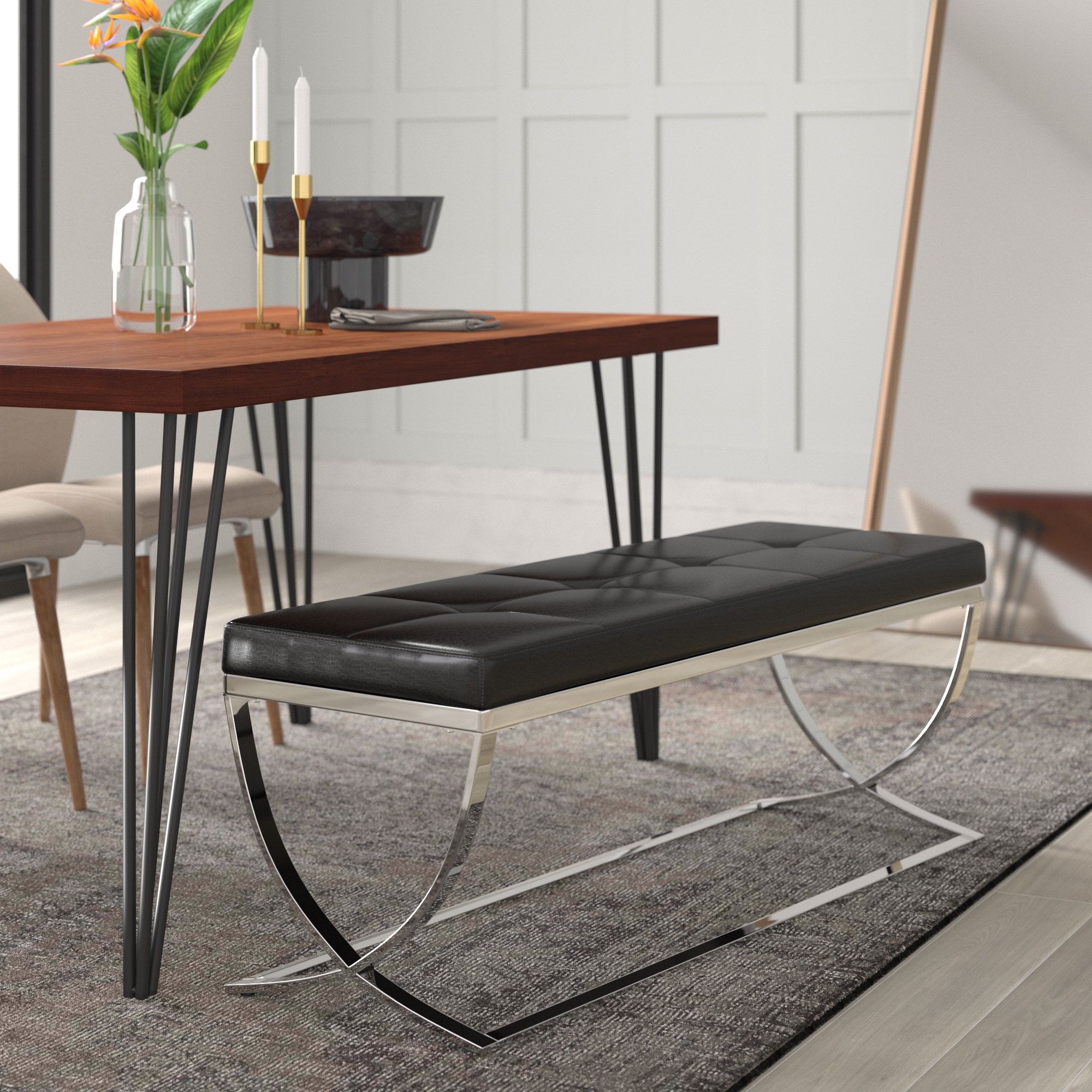 Wade Logan Addien Faux Leather Bench & Reviews - Wayfair Canada