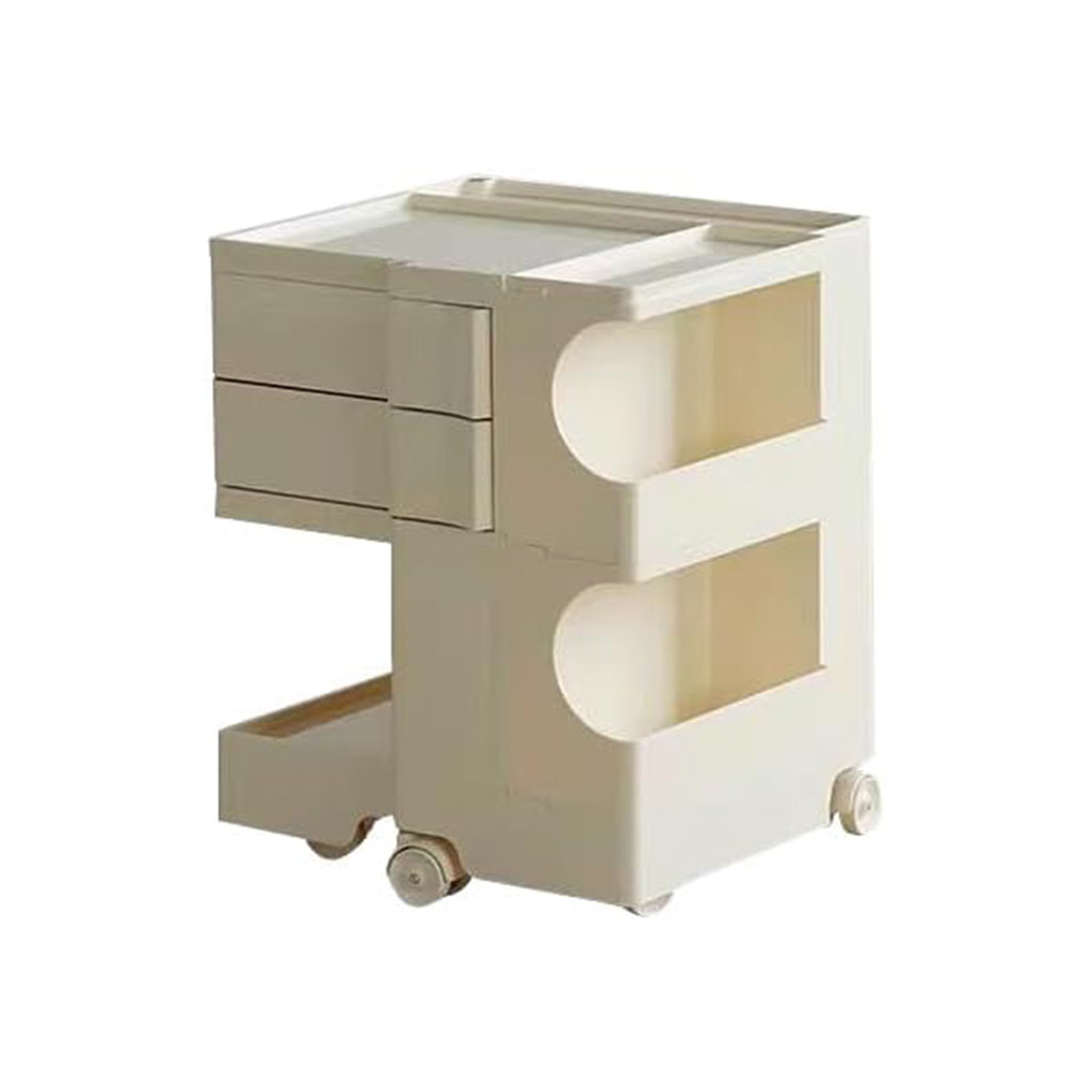 Orren Ellis 360 Degree Rotating Storage End Table With 2-Tier Removable ...