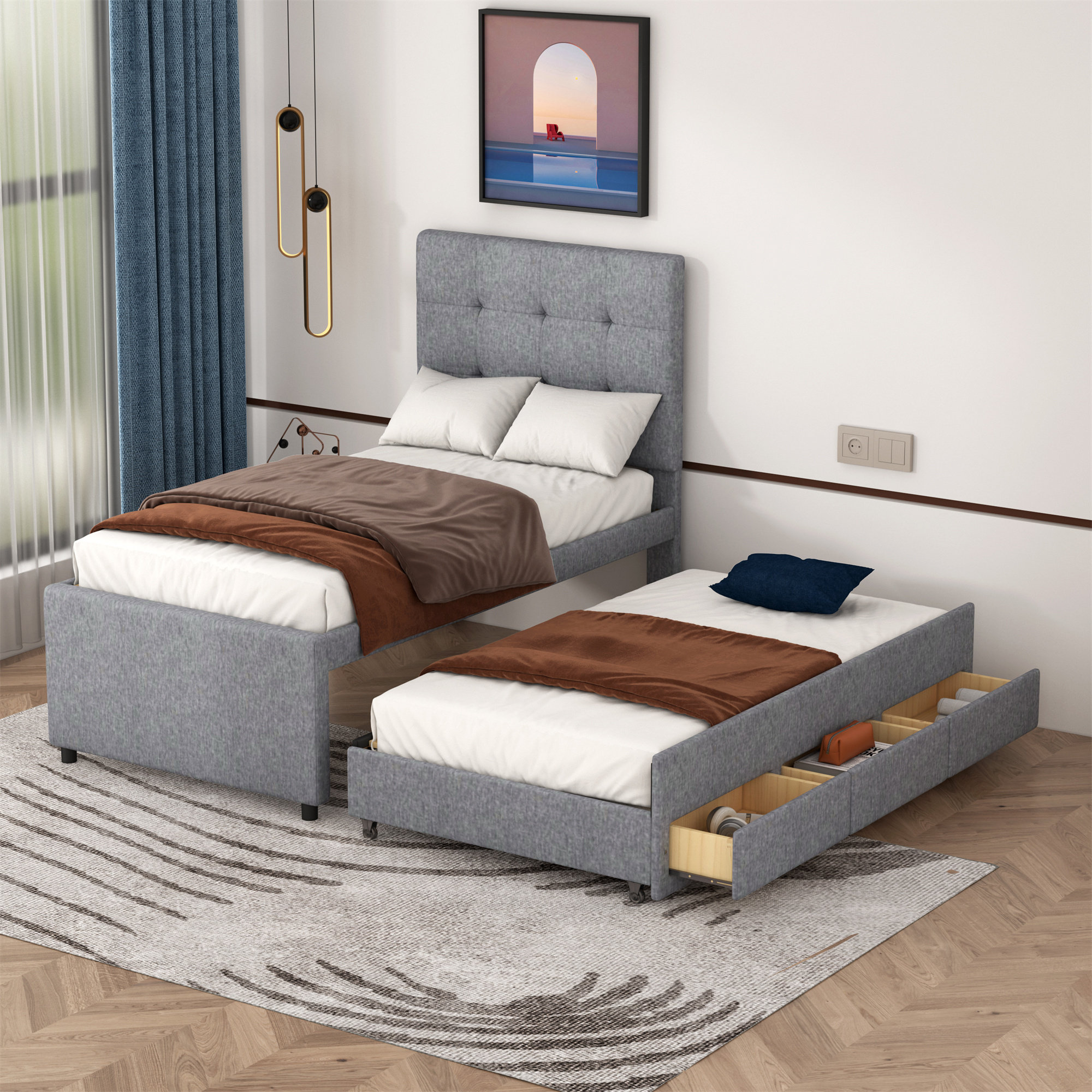 Harriet Bee Heding Storage Platform Bed | Wayfair