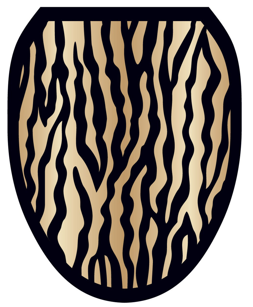 Toilet Tattoos Classic Zebra Toilet Seat Decal – Reusable Static-Cling ...