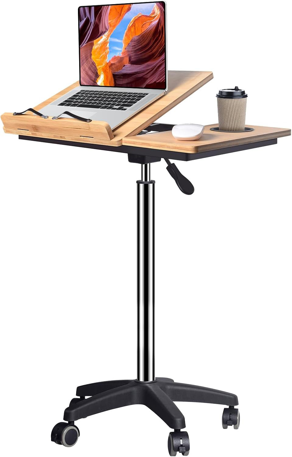 Inbox Zero Podium Stand, Over The Bed Table Computer Desk, Laptop ...