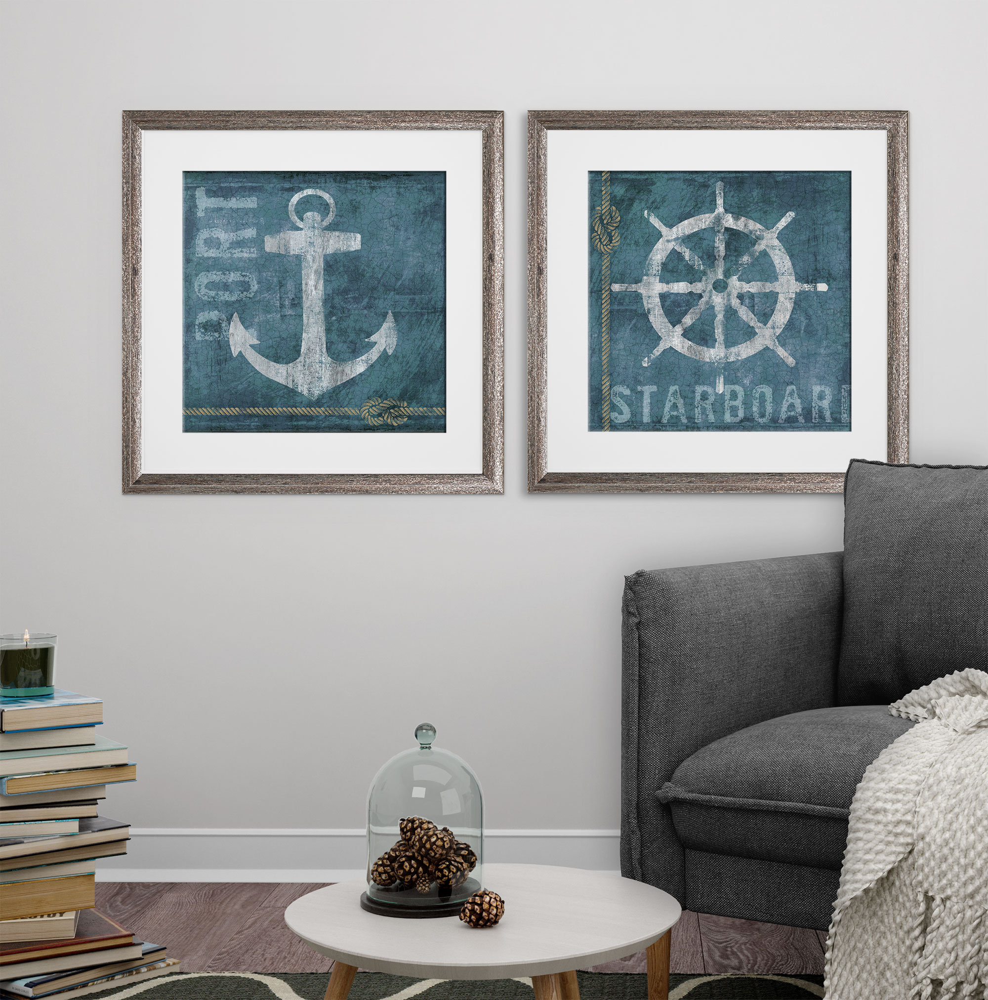 Breakwater Bay Port & Starboard 2 Pieces Graphic Art & Reviews | Wayfair