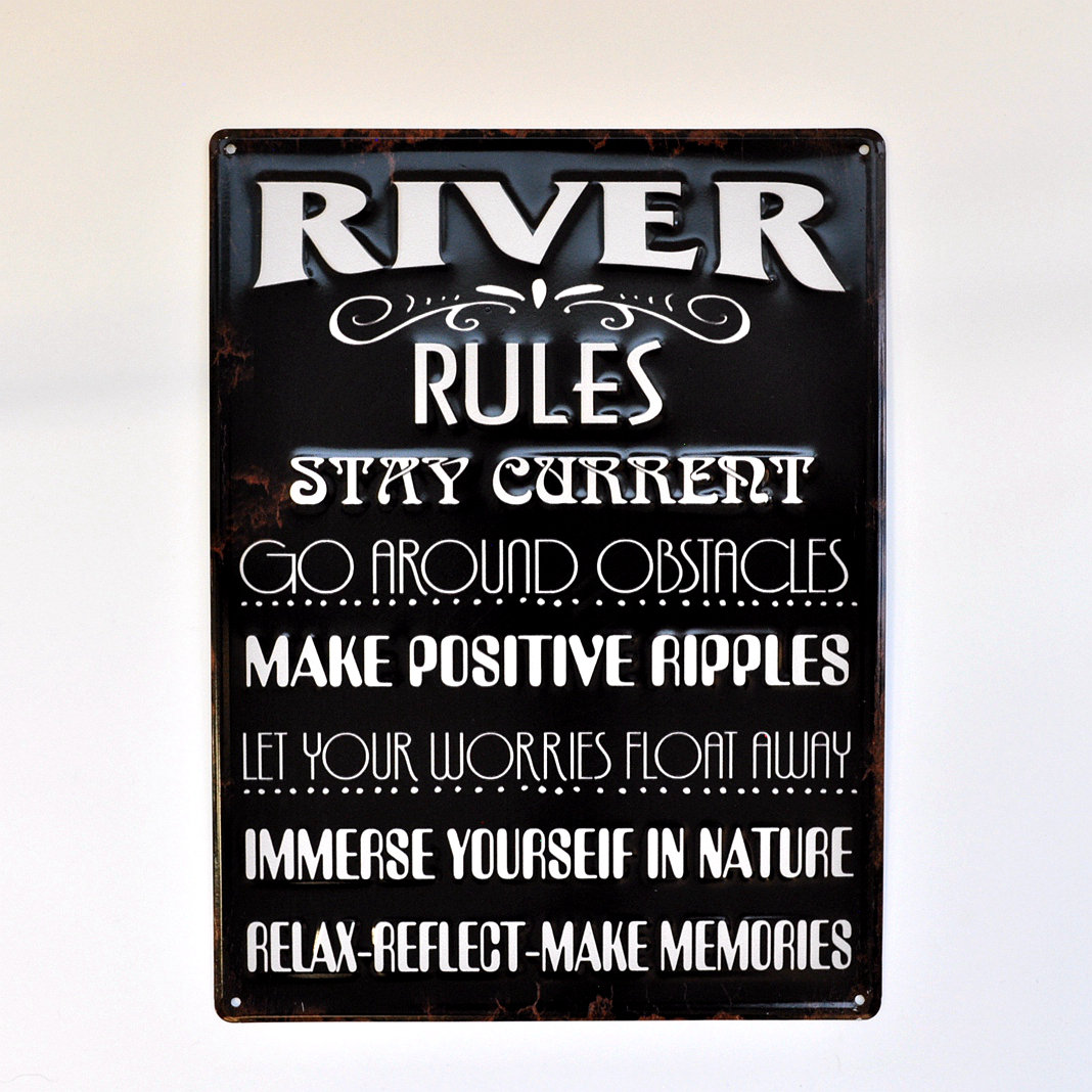 Trinx River Rules Sign - Wayfair Canada
