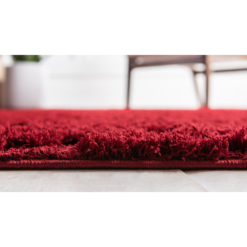 Charlton Home® Baynes Performance Blood Red Rug & Reviews | Wayfair