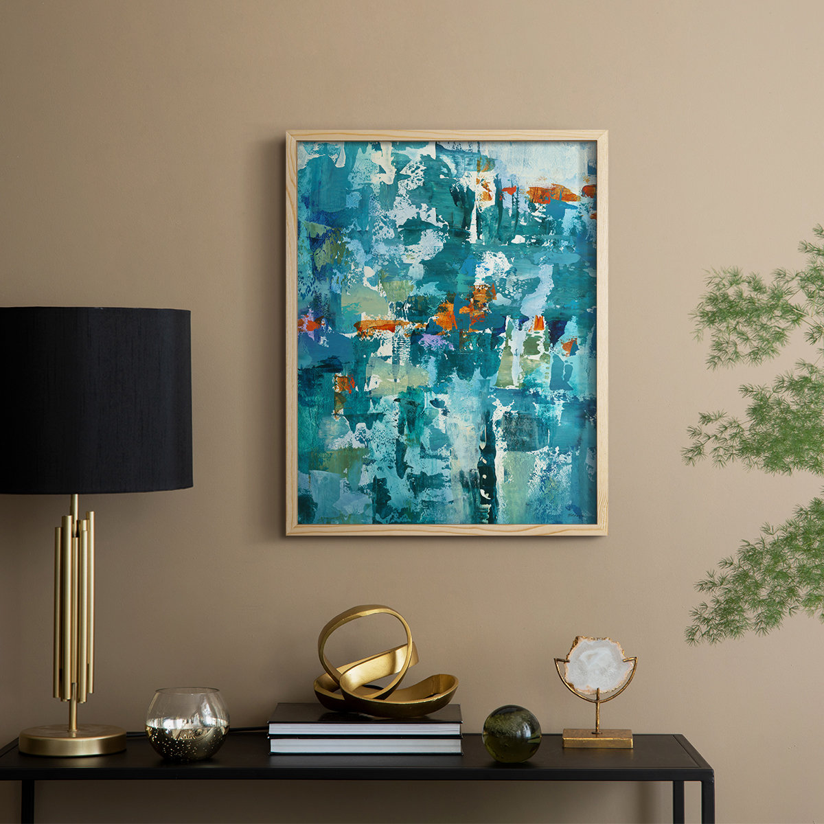 Wrought Studio™ Reticent I Framed Print - Solid Wood | Wayfair