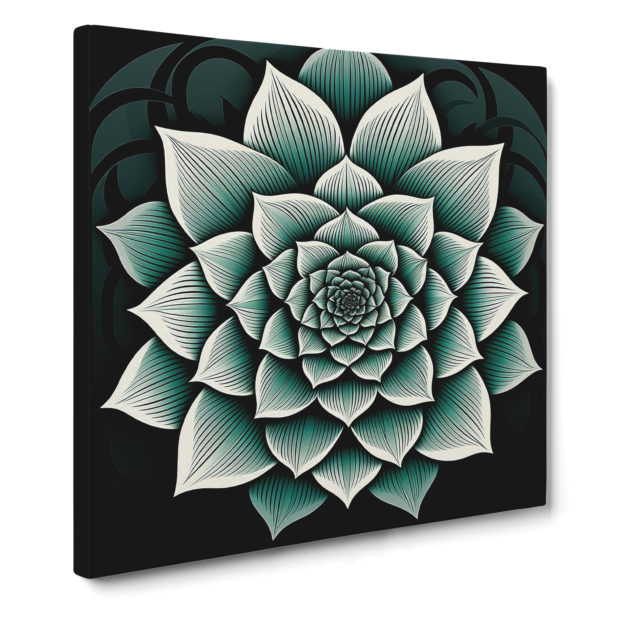Latitude Vive Lotus Flower Op Art No.1 | Wayfair.ie