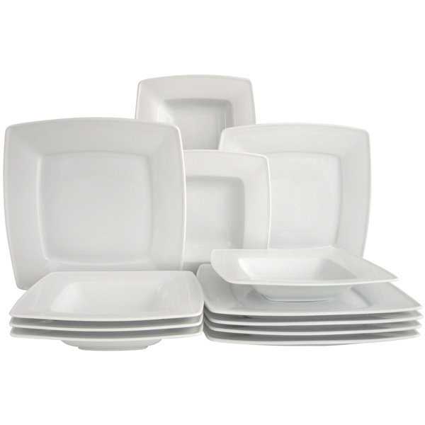 Creatable Victoria Weiß Porcelain China Dinnerware - Set of 12 ...