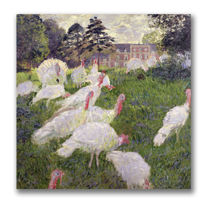 Vault W Artwork "The Turkeys at the Chateau" by Claude Monet Painting ...