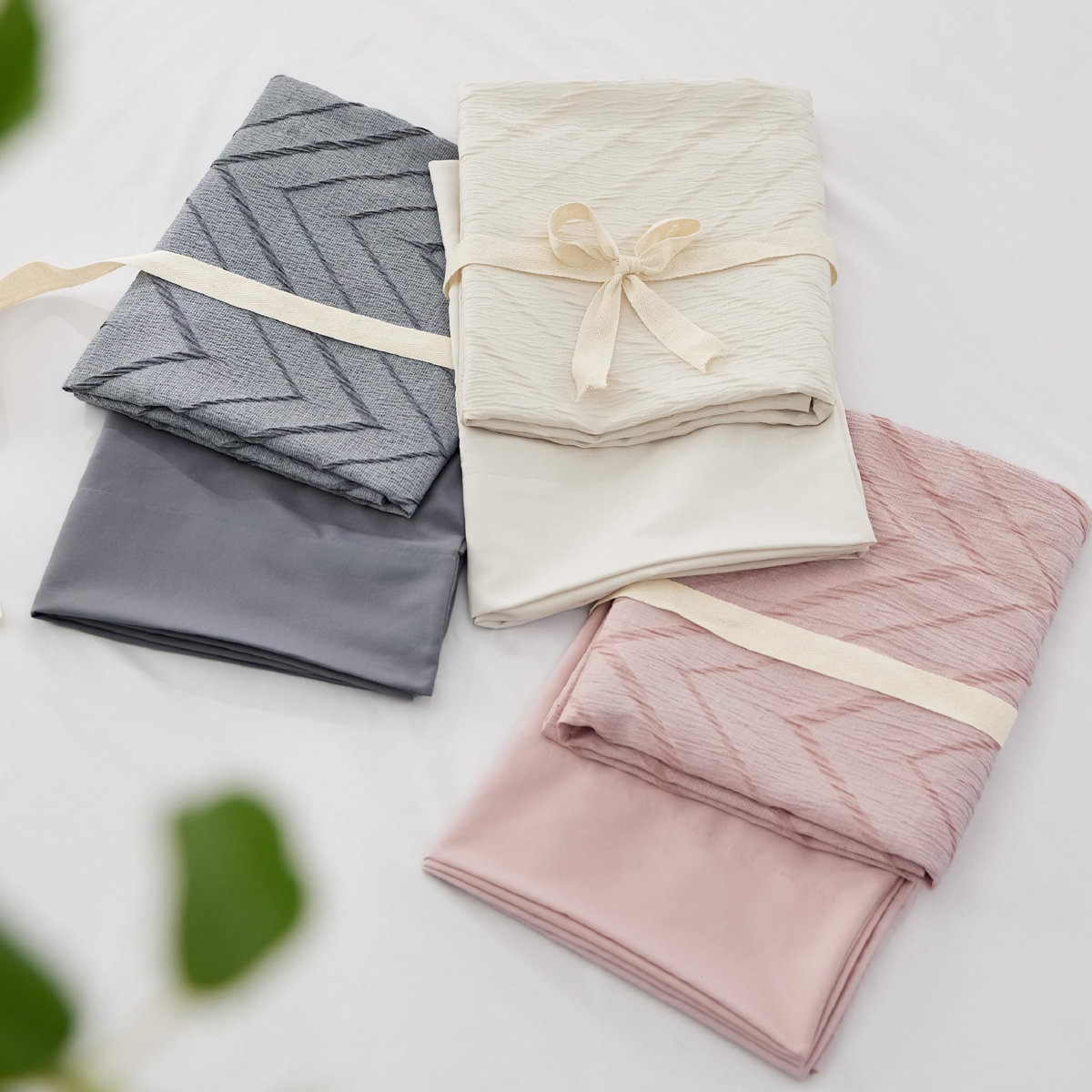 Bedsure Folding Crease Jacquard Comforter Set | Wayfair