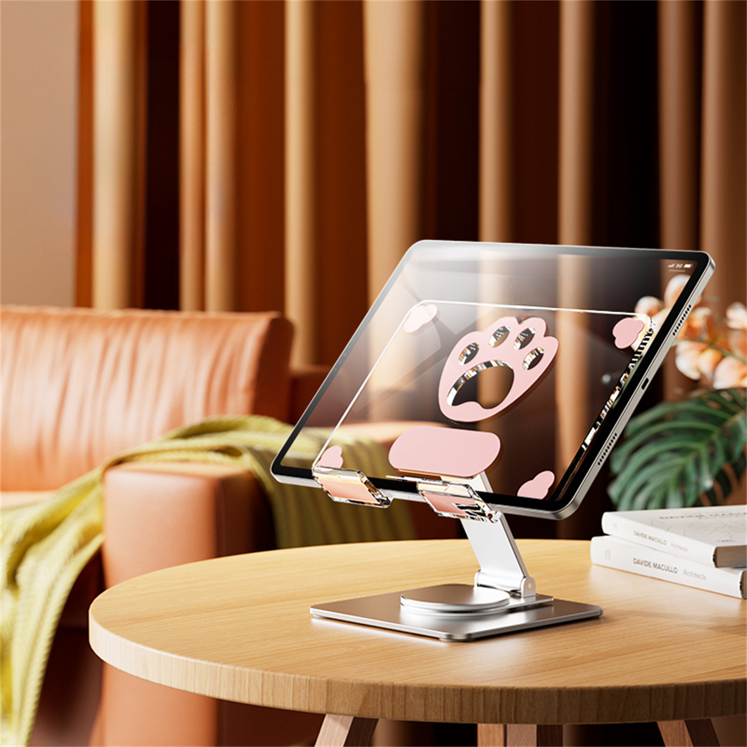 Inbox Zero Cooling Tablet Stand - Transparent Acrylic Ipad Holder For ...