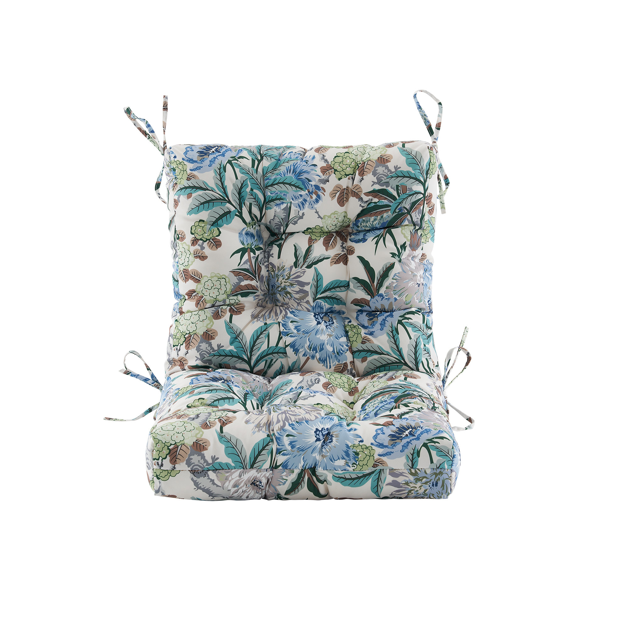 Winston Porter Outdoor Seat And Back Floral Chair Cushion 40"X20",All ...