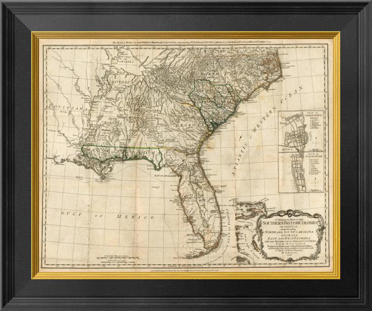 Global Gallery A General Map of the Southern British Colonies, in ...