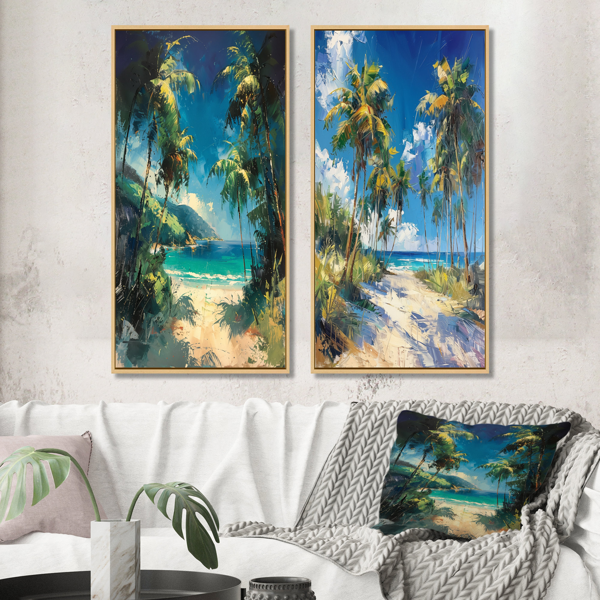 Design Art Green Palm Trees Tropical Paradise I - Palms & Palm Trees ...