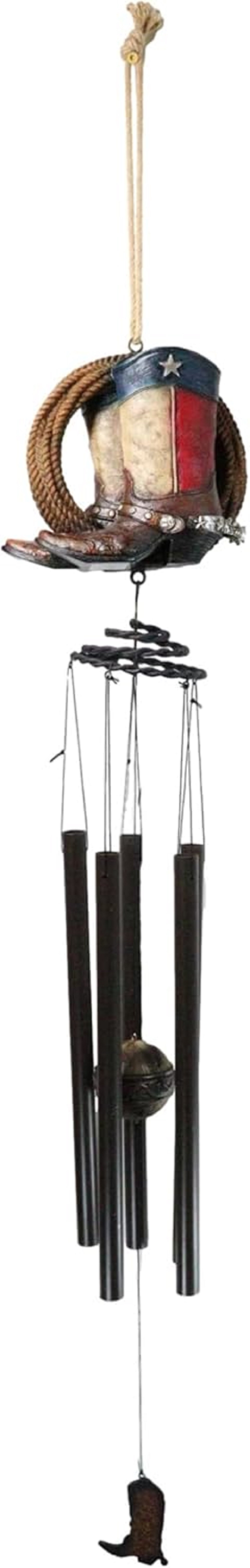 Trinx Western Country Rustic Texas Cowboy Boot With Lasso Ropes Hanging ...