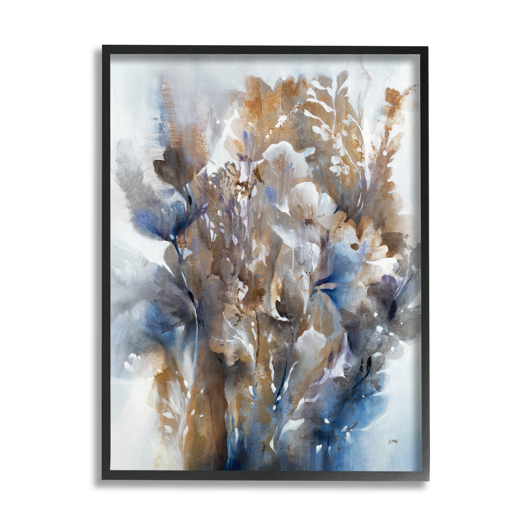 Red Barrel Studio® Modern Flower Bouquet Composition Framed On Canvas ...