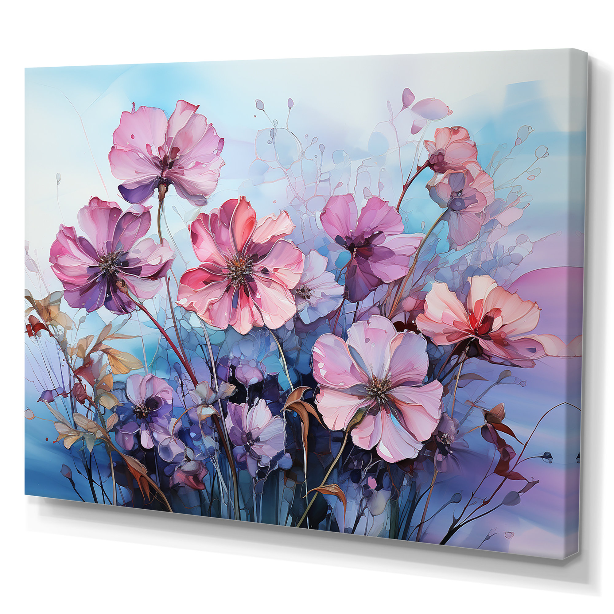 Winston Porter Pink And Purple Hydrangea Paradise Flowers - Flower ...