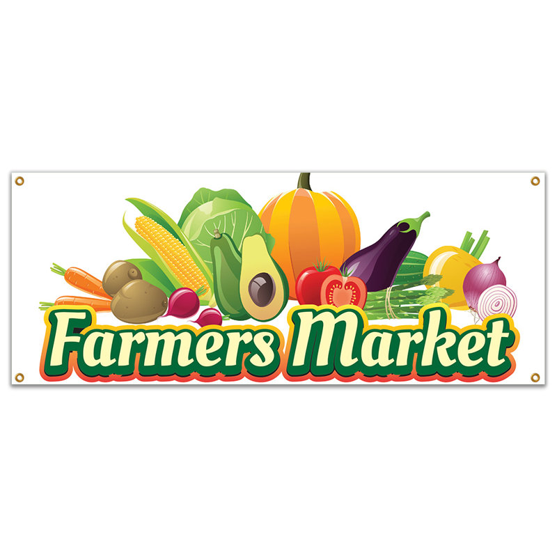 SignMission Farmers Market Banner | Wayfair