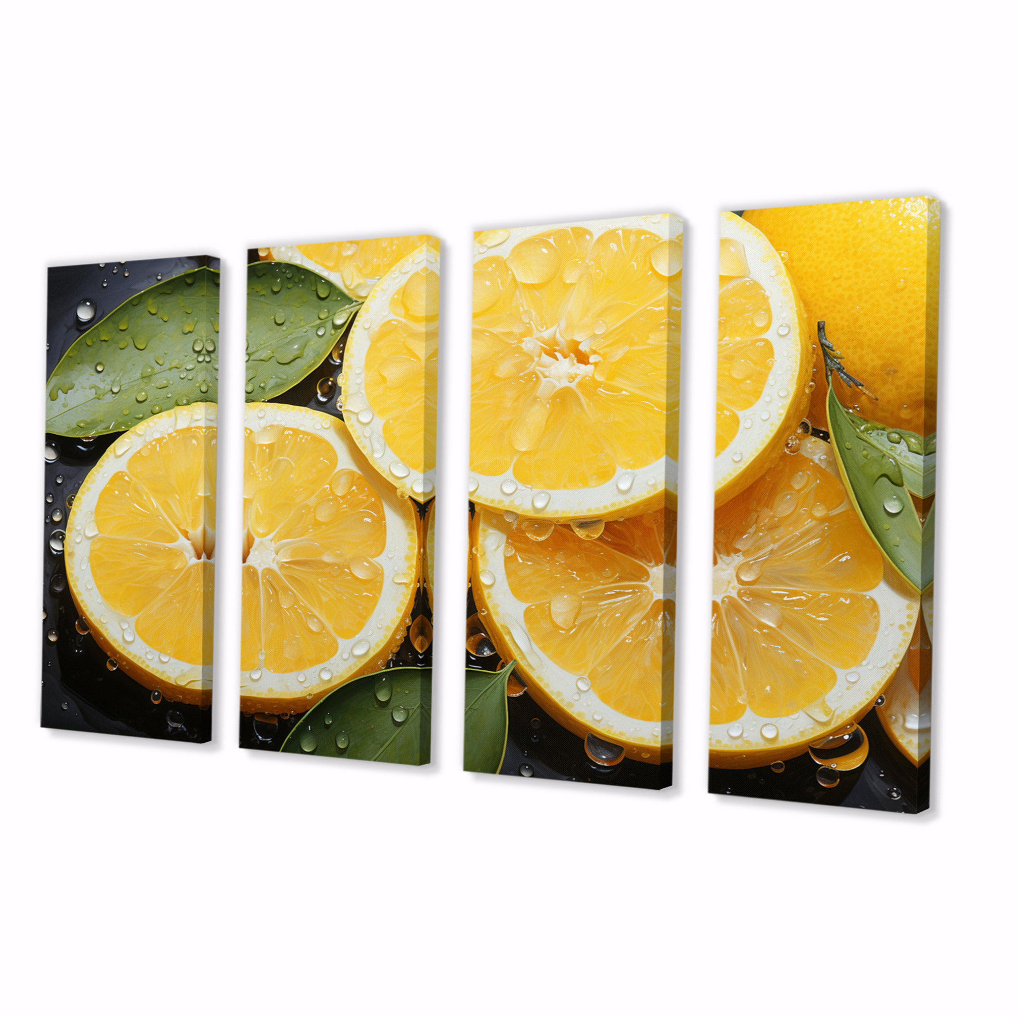 Design Art Fruit Pucker Lemon Pointillism II - Food & Beverage Wall Art ...