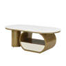 Everly Quinn Luxury Oval Coffee Table,Coffee Table with Storage Drawer ...