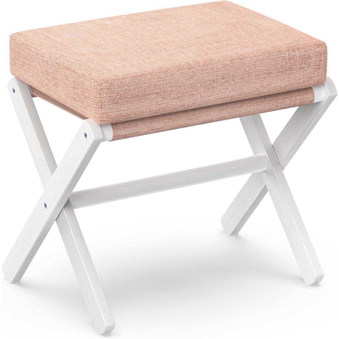 George Oliver Modern Foot Rest With Bamboo Legs & Thick Foam Cushion ...
