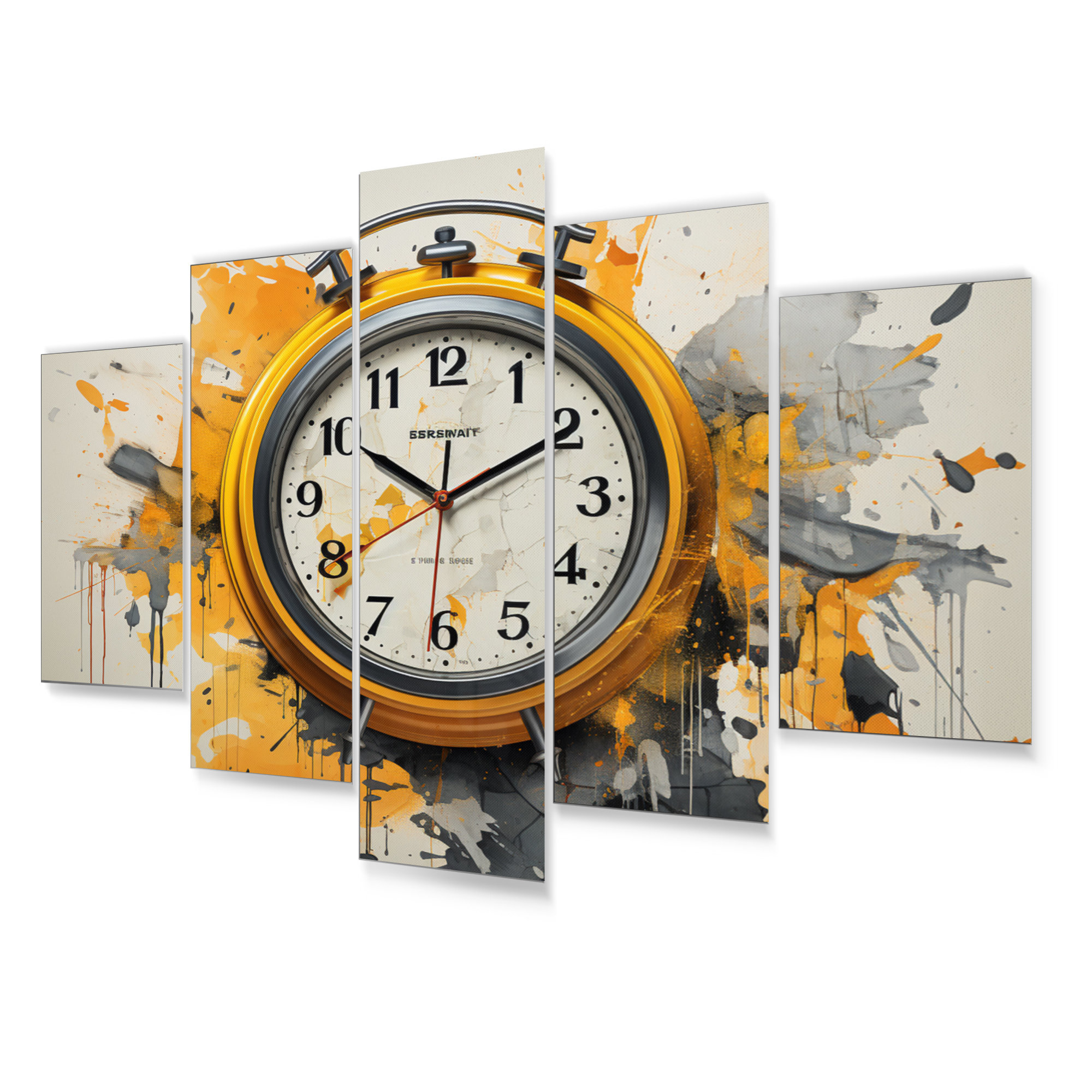 Red Barrel Studio® Clock Minimalist Splendor II - Fashion Metal Wall ...