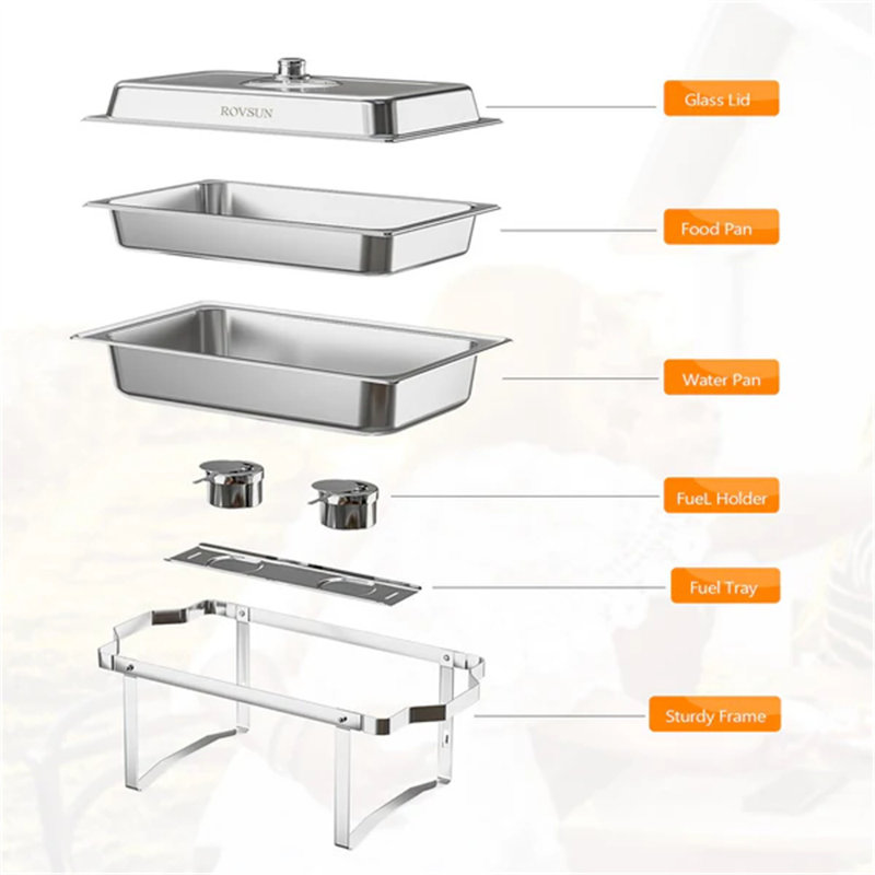 The Party Aisle™ 8 QT Rectangular Stainless Steel Chafing Dish Buffet ...