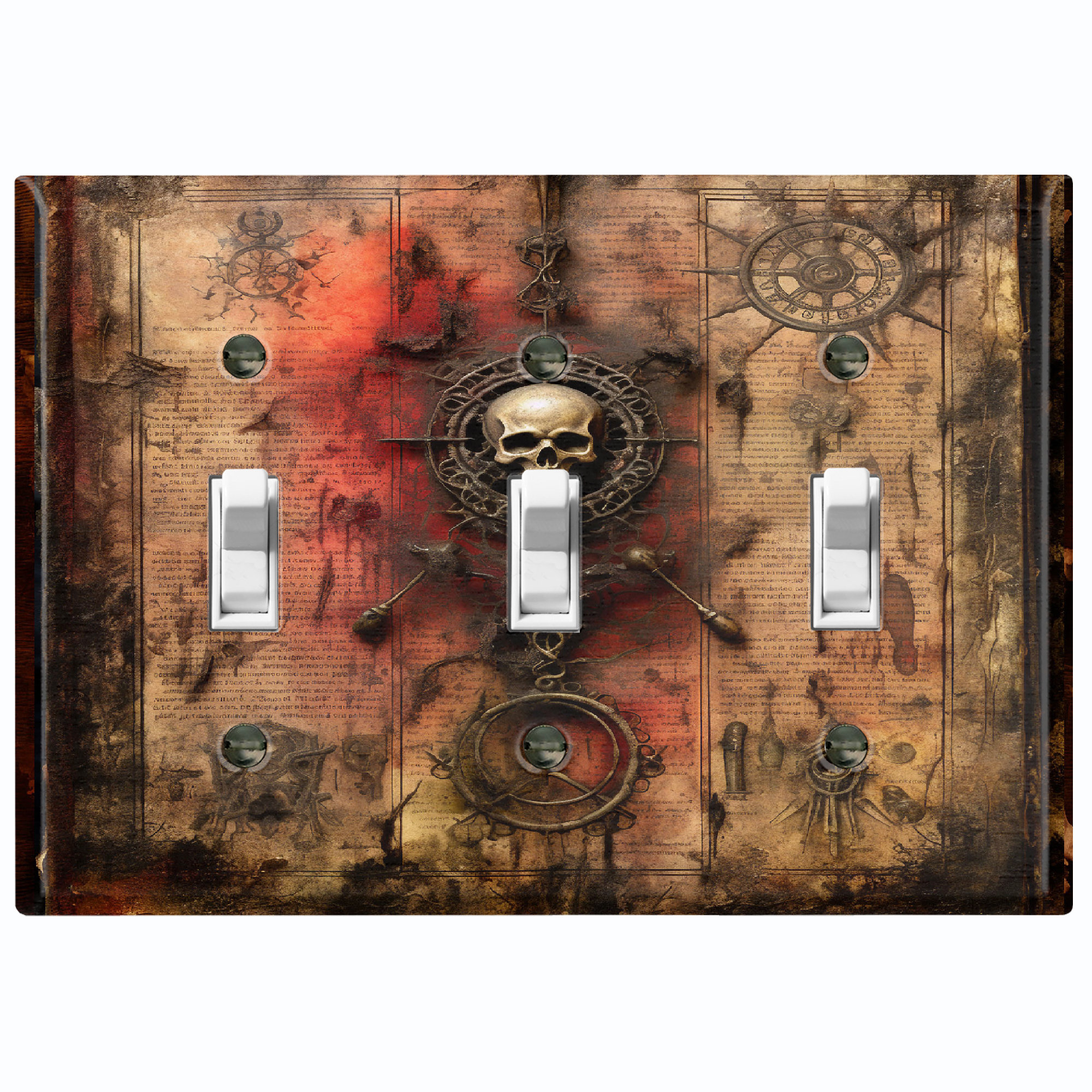 WorldAcc Nature Themed 3 - Gang Toggle Light Switch Standard Wall Plate ...