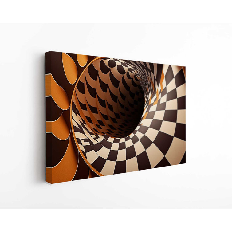 Ivy Bronx Round Spiral 3D Pattern Fibonacci Design On Canvas Print ...