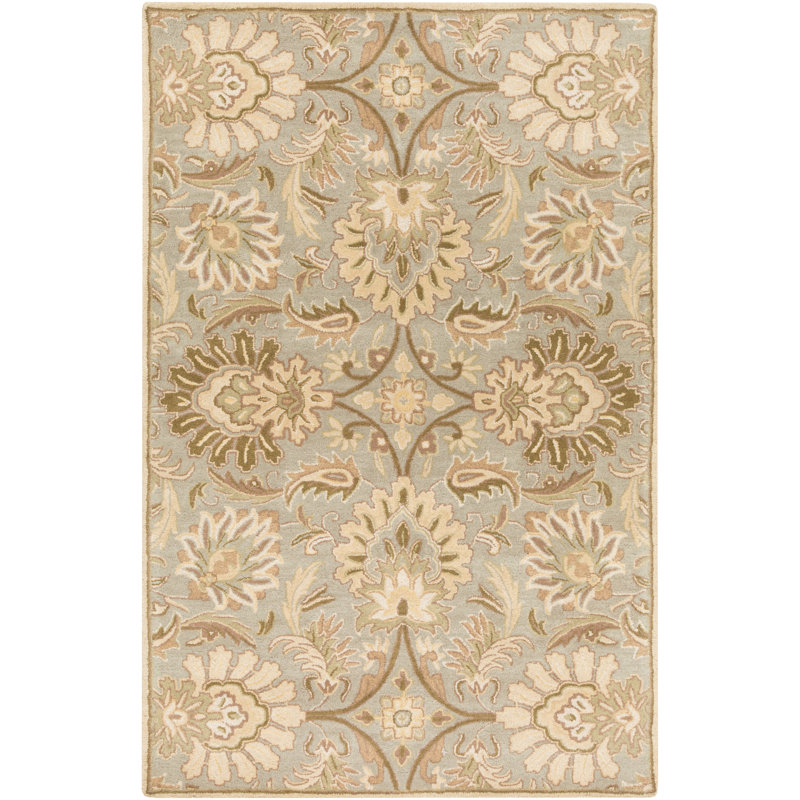 Birch Lane™ Arden Floral Handwoven Tufted Wool Beige Area Rug & Reviews ...