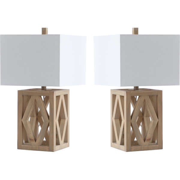 Gracie Oaks Ivanhoe 25'' Brown Table Lamp Set & Reviews | Wayfair