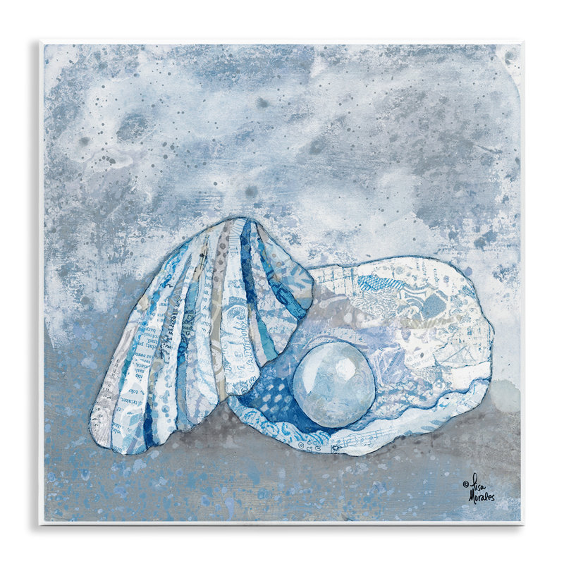 Ebern Designs Blue Abstract Pearl Wall Plaque Art by Lisa Morales | Wayfair