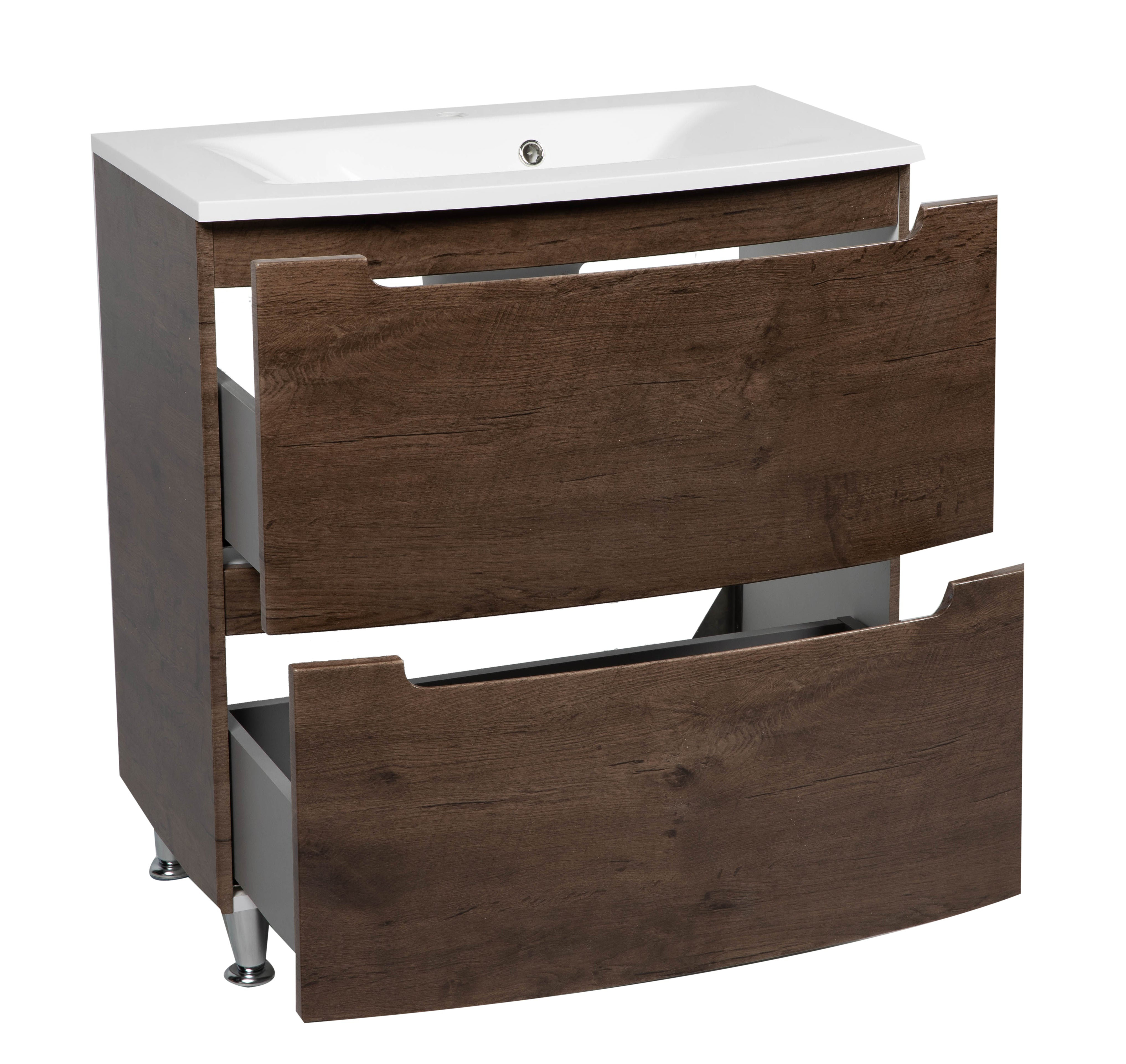 Hokku Designs Modern Wall-Mount Bathroom Vanity With Washbasin | Non-Toxic Fire-Resistant MDF-23 ...