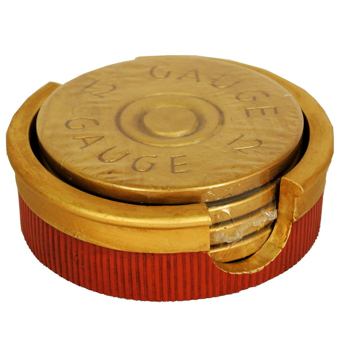 Millwood Pines Red & Gold 12 Gauge Shell Bullet Cap Decorative 4-Piece ...