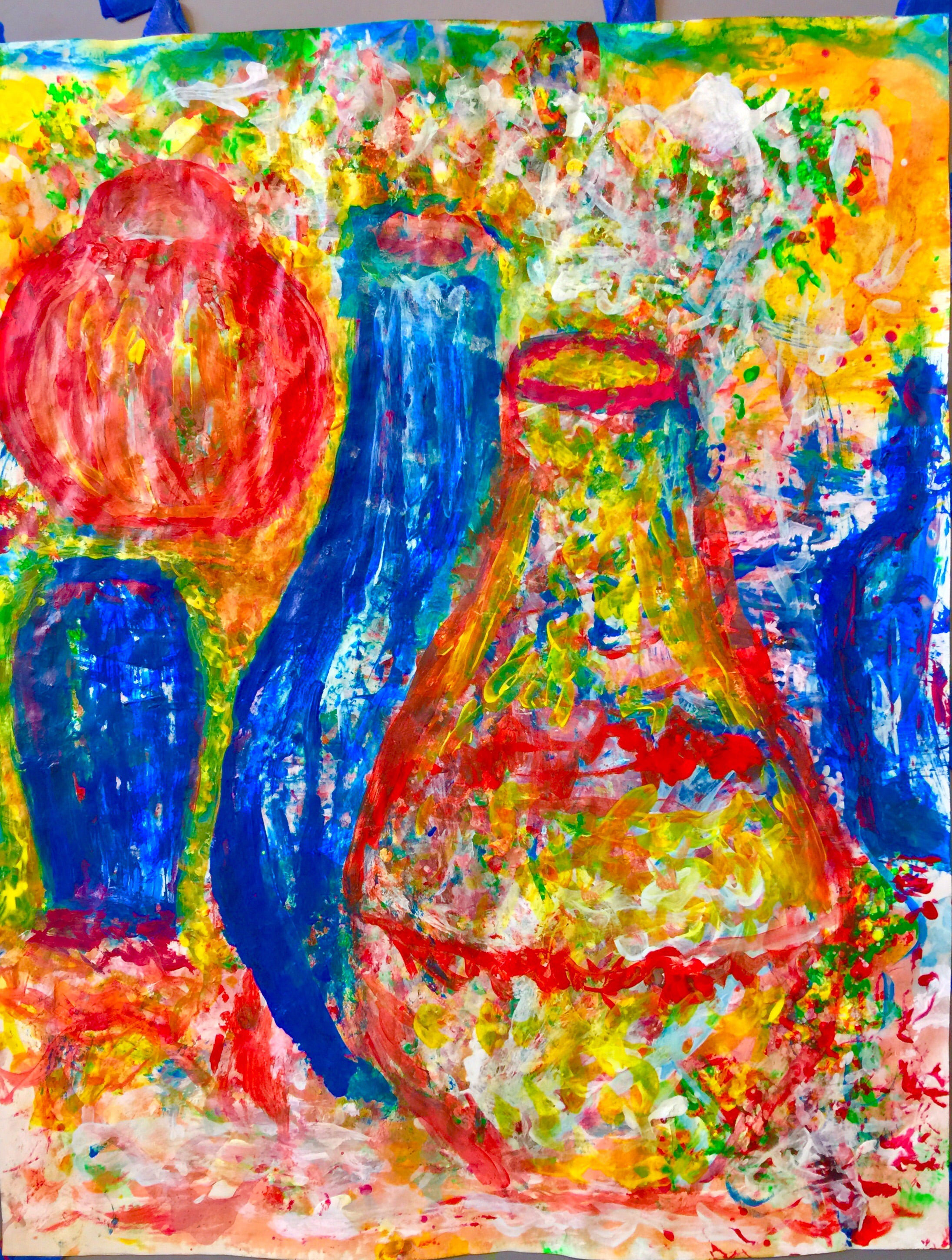 Shahla Reynolds Gole Doone Khoneh, Wall Art Contemporary Acrylic On ...